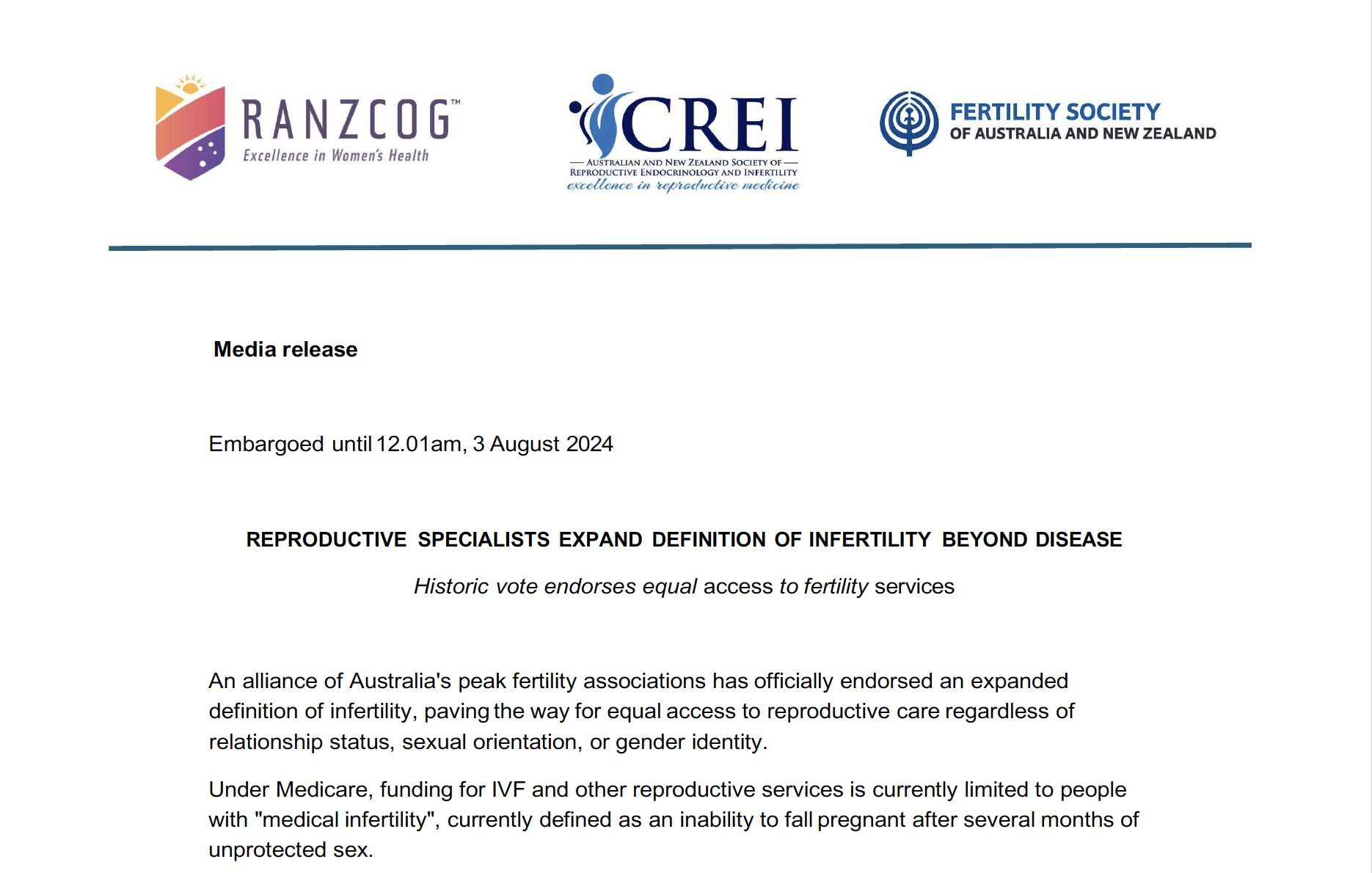 Reproductive Specialists Expand Definition of Infertility Beyond Disease - Anzsrei